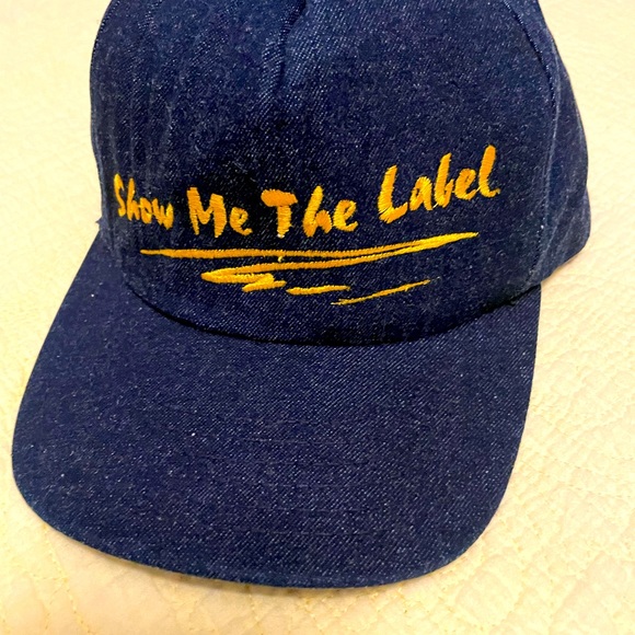 Accessories | Denim Snapback Hat Unique Usa Union Made Hat Union Label ...